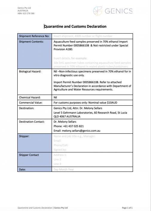Testing and Sampling Guide - Genics
